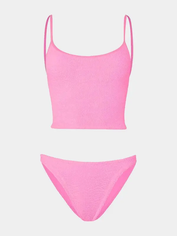 Hunza G Strap Bikini - Crinkle Bubblegum