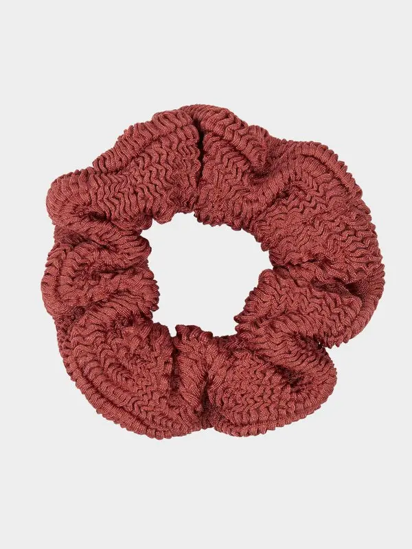 Hunza G Scrunchie - Metallic Rosewood