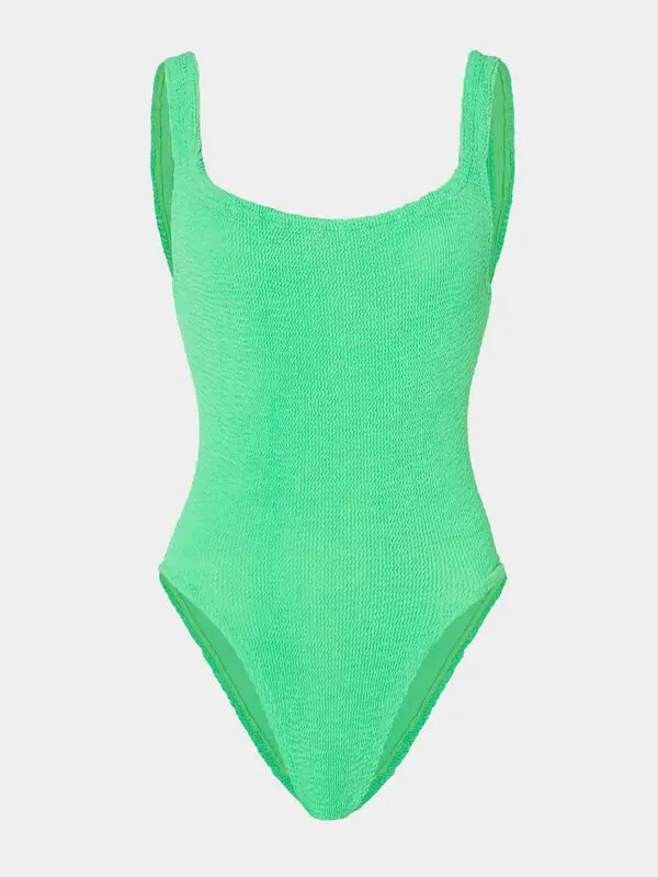 Hunza G Square Neck Swimsuit - Lime