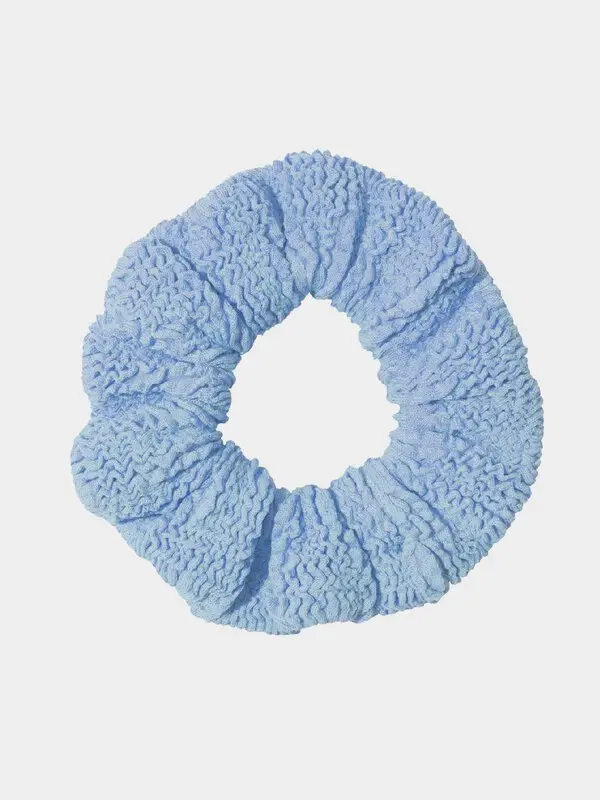 Hunza G Crinkle Scrunchie - Cornflower