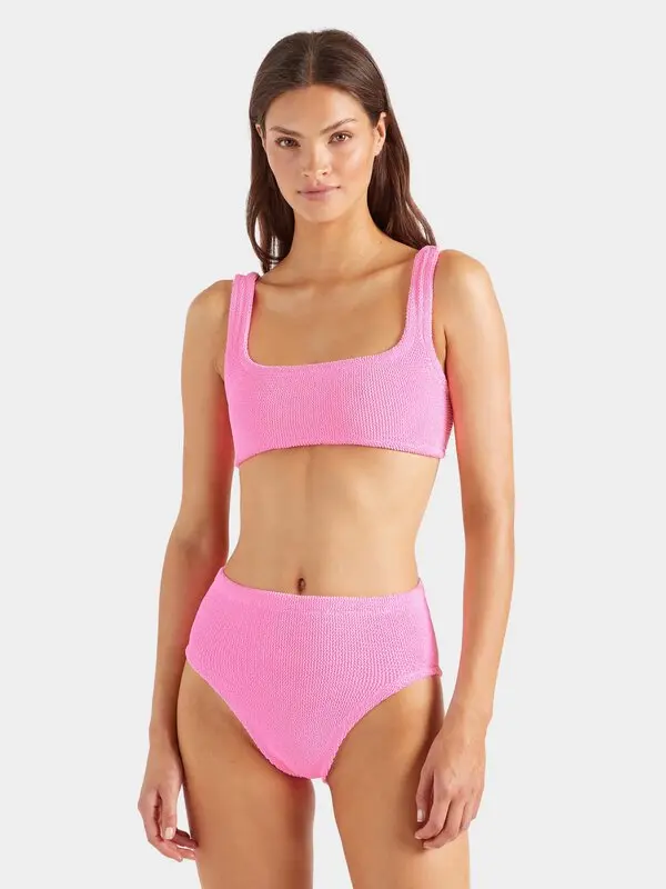 Hunza G High-waisted Bikini Bottom - Bubblegum