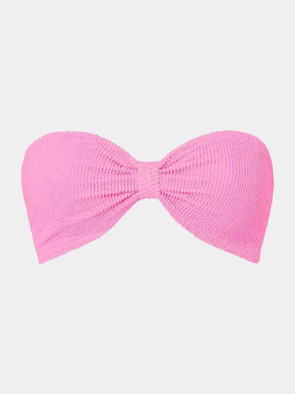 Hunza G Jean Bandeau Bikini Top - Bubblegum