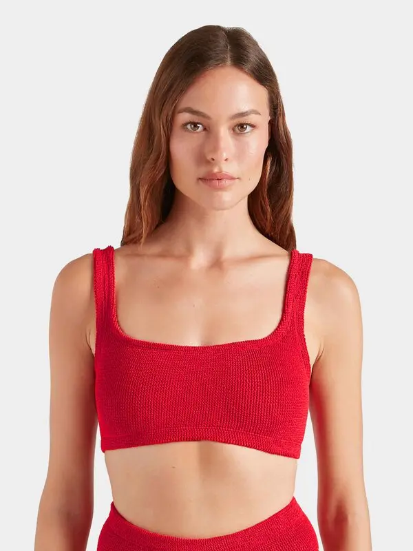 Hunza G Xandra Bikini Top - Red