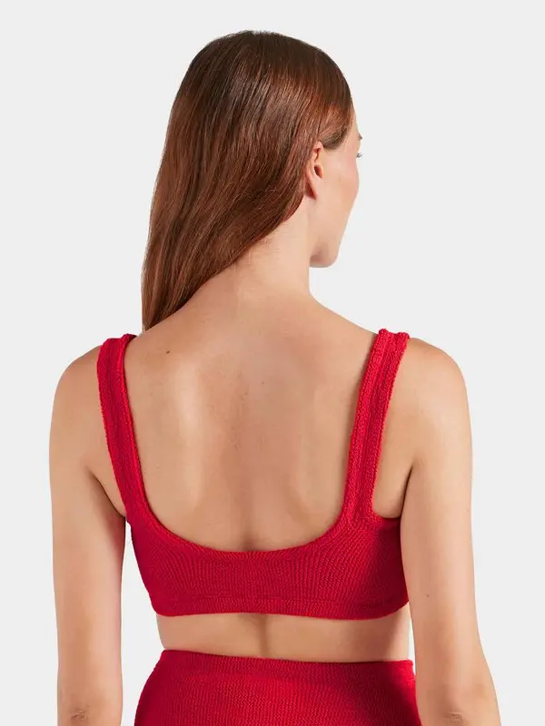 Hunza G Xandra Bikini Top - Red