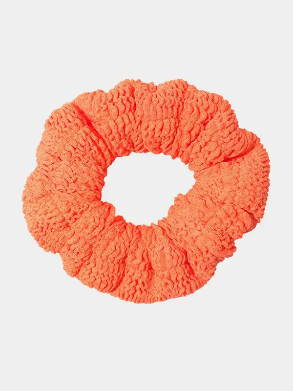Hunza G Crinkle Scrunchie - Orange