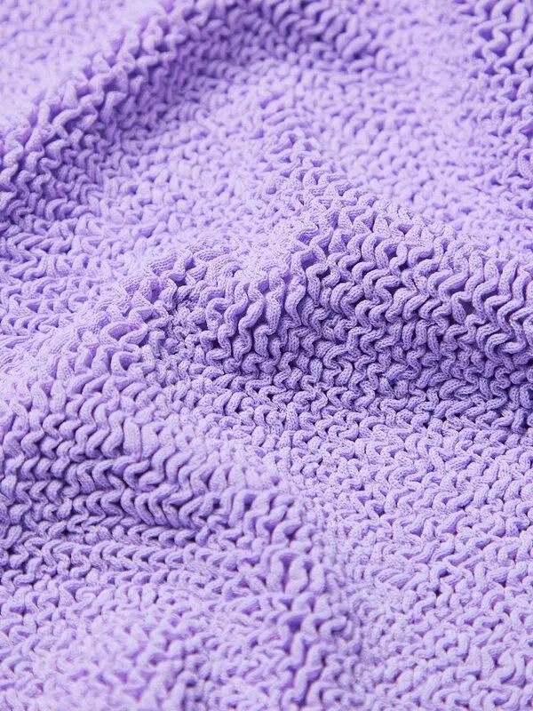 Hunza G Square Neck Swimsuit - Crinkle Lilac