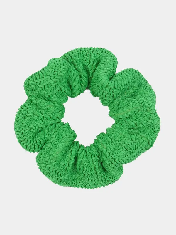 Hunza G Crinkle Scrunchie - Emerald