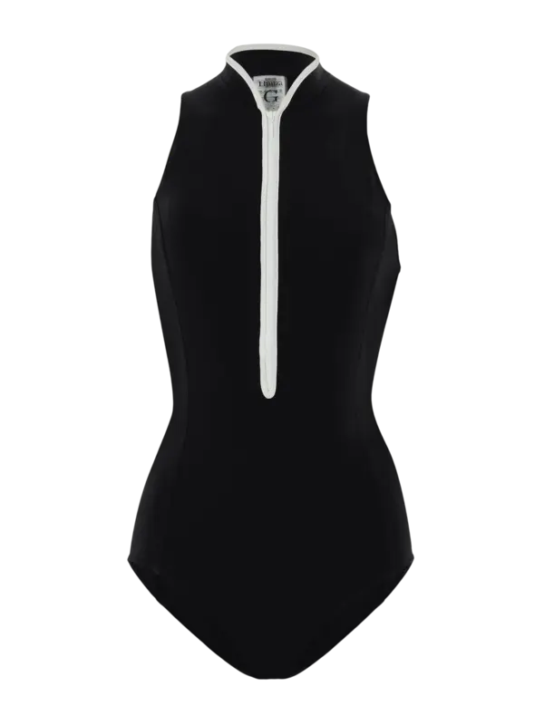 Hunza G Katya Upf 50+ Swimsuit - Black/white