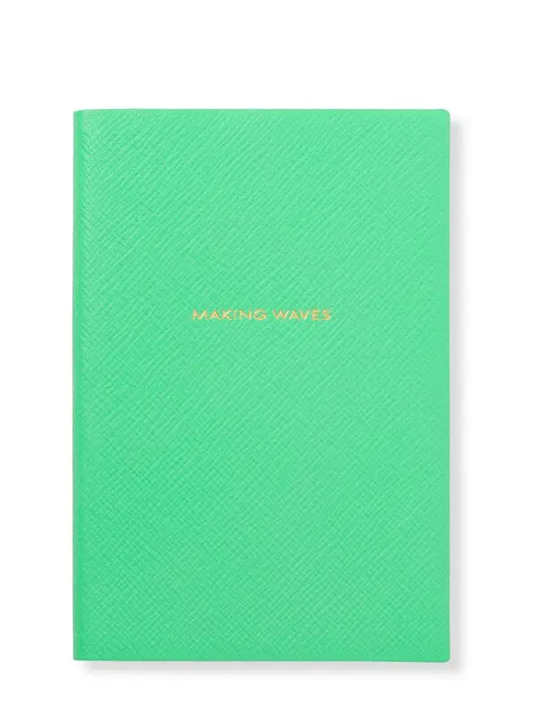 Hunza G Smythson X Chelsea Notebook Leather - Lime