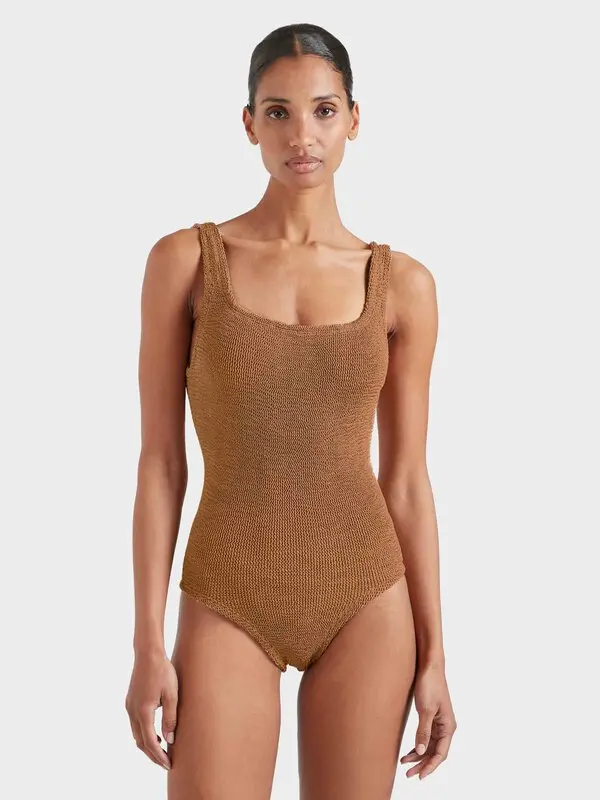 Hunza G Coverage Square Neck One Piece Swimsuit