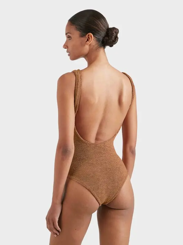 Hunza G Coverage Square Neck One Piece Swimsuit