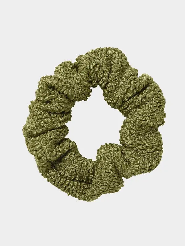 Hunza G Scrunchie - Metallic Moss