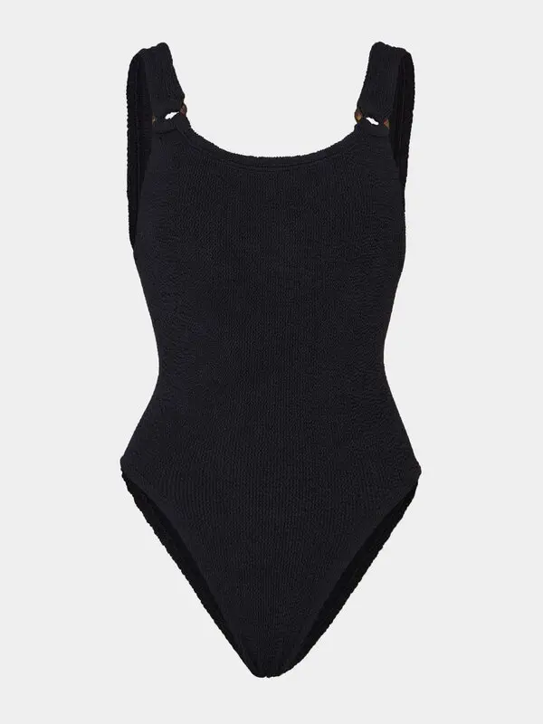 Hunza G Domino One Piece Swimsuit - Black