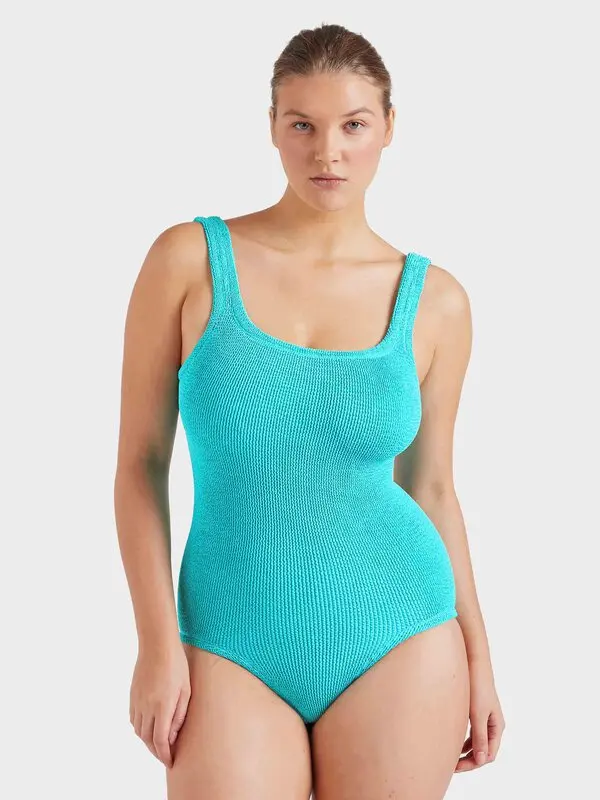 Hunza G Coverage Square Neck One Piece Swimsuit