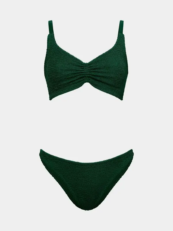 Hunza G Post-mastectomy Bikini - Metallic Forest Green