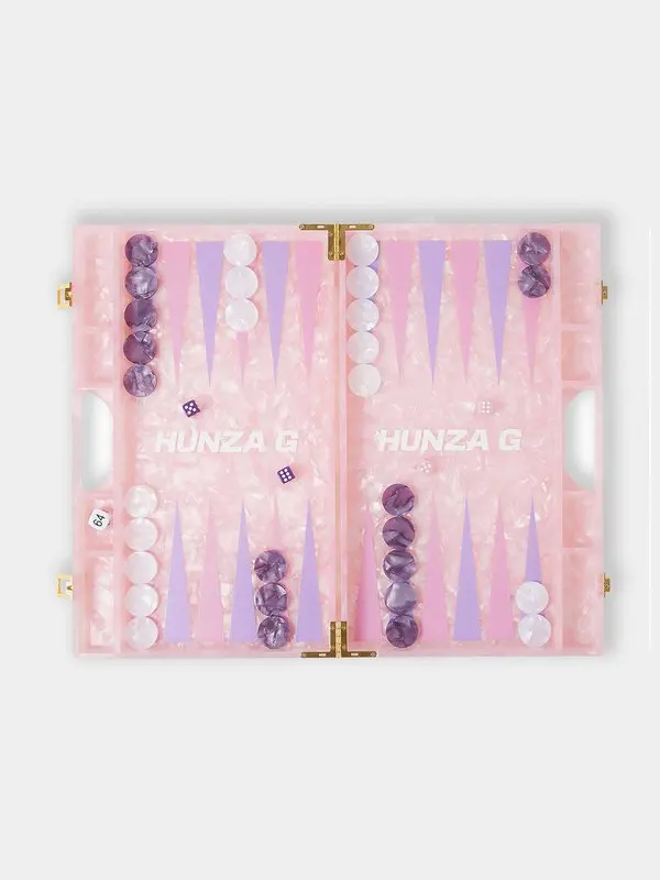 Hunza G Backgammon Board - Pink Marble