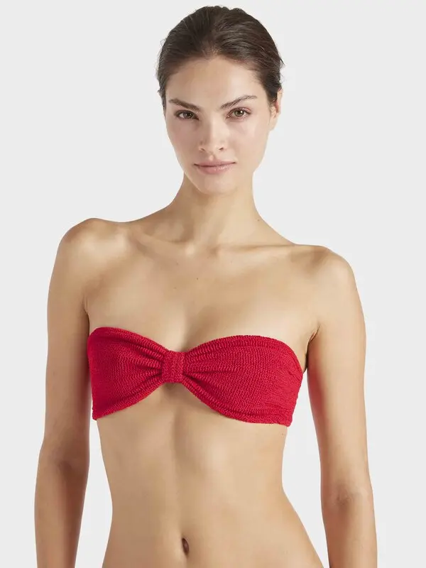 Hunza G Jean Bikini Top - Red