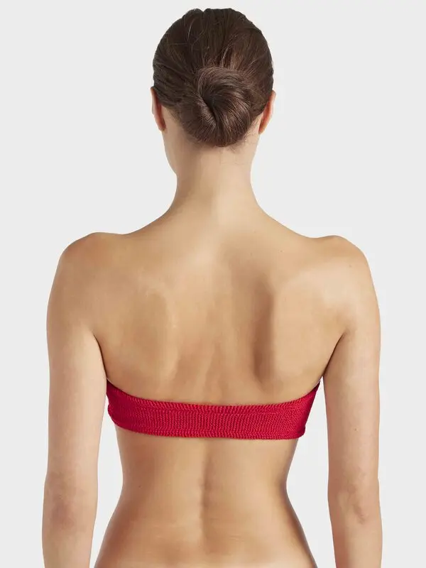 Hunza G Jean Bikini Top - Red