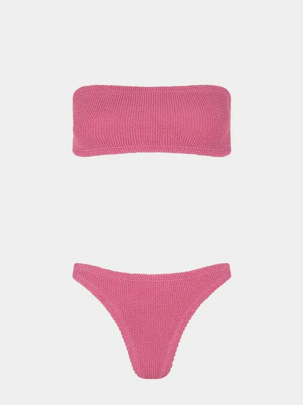 Hunza G Shay Bandeau Bikini - Candy Pink