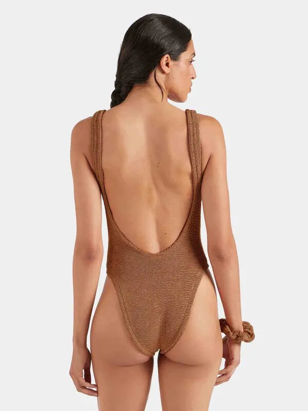 Hunza G Square Neck One Piece Swimsuit