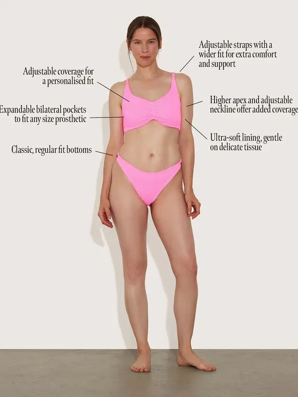 Hunza G Post-mastectomy Bikini - Bubblegum