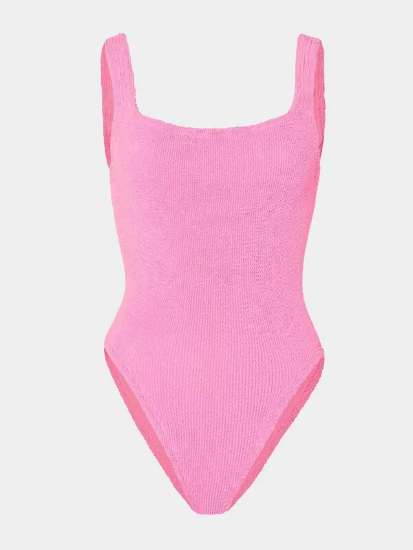 Hunza G Square Neck One Piece Swimsuit - Bubblegum