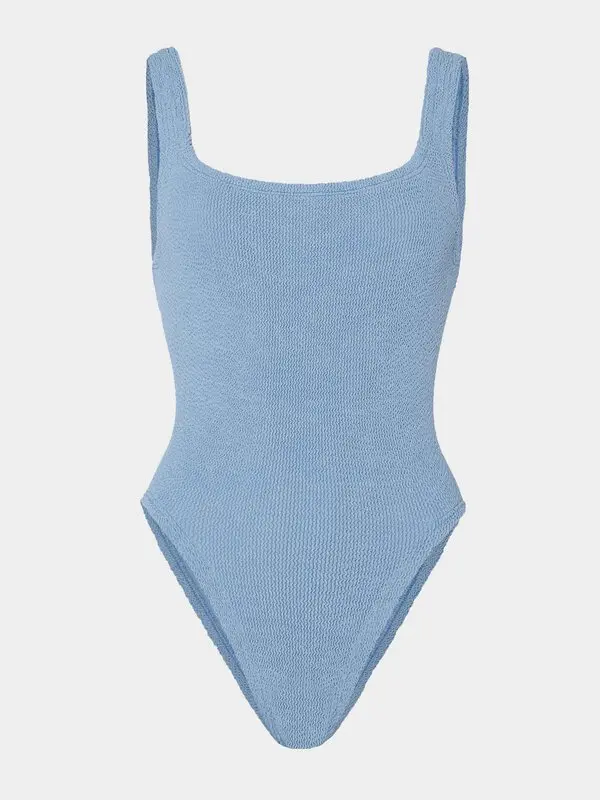 Hunza G Square Neck One Piece Swimsuit - Cornflower
