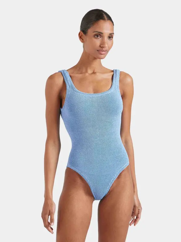 Hunza G Square Neck One Piece Swimsuit - Cornflower