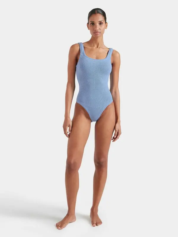 Hunza G Square Neck One Piece Swimsuit - Cornflower
