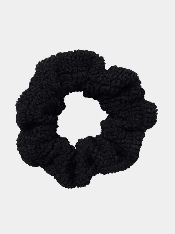 Hunza G Scrunchie - Crinkle Black
