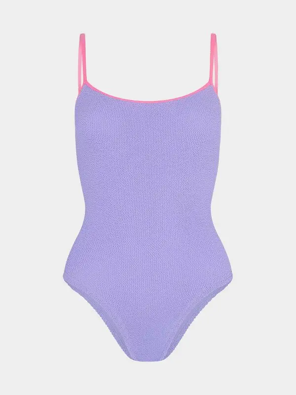 Hunza G Pamela Swimsuit - Lilac/bubblegum
