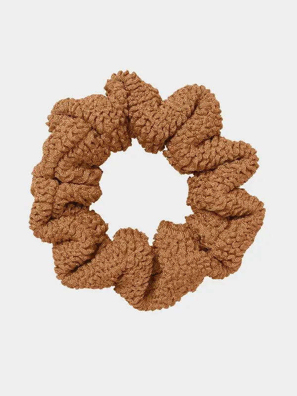Hunza G Scrunchie - Metallic Cocoa