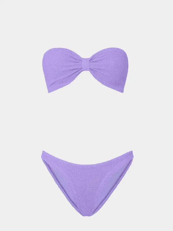 Hunza G Jean Bandeau Bikini Set - Lilac