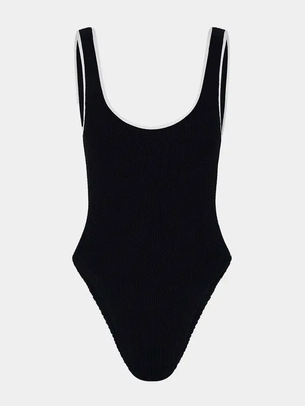 Hunza G Faye One Piece Swimsuit - Black/white