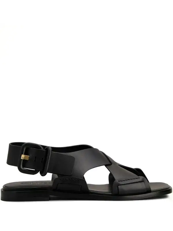 TOD'S Leather Sandals - Black