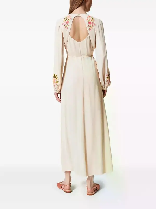 TWINSET Floral-embroidery Maxi Dress