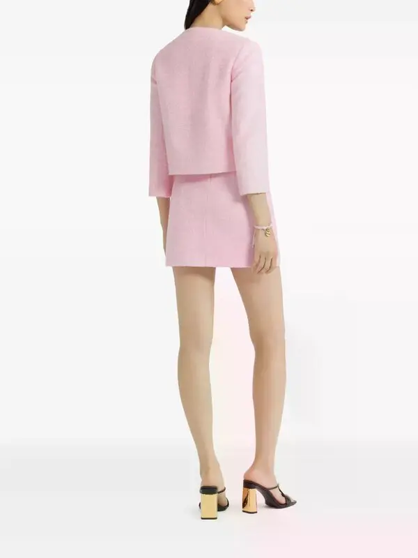 PATOU Collarless Bouclé Jacket - Pink