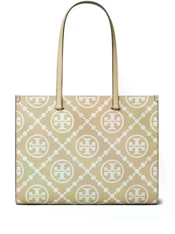 Tory Burch T Monogram Embossed Tote Bag - Neutrals