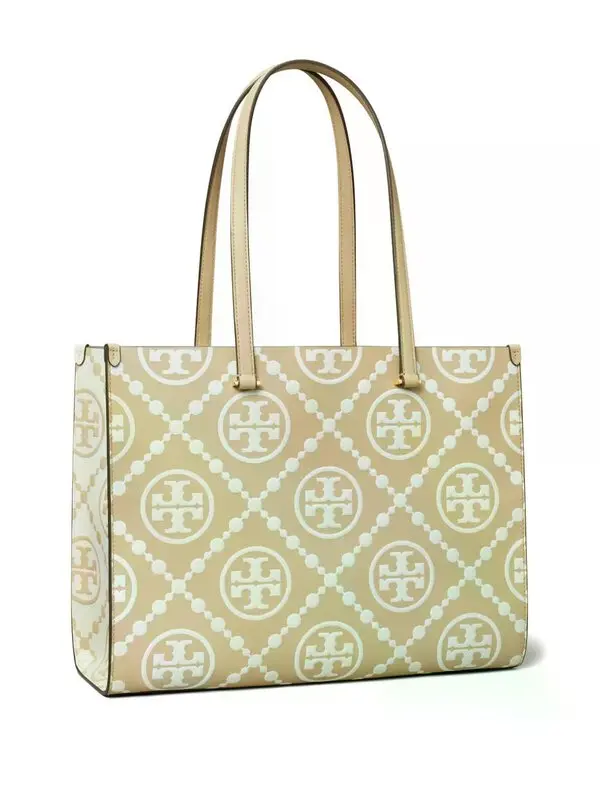 Tory Burch T Monogram Embossed Tote Bag - Neutrals