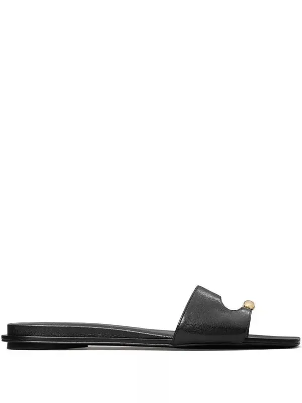 Tory Burch Pierced Slides - Black