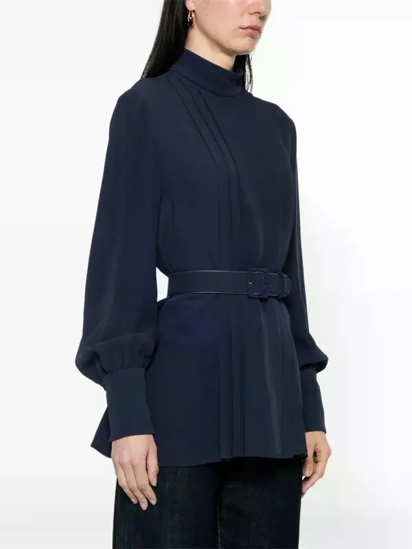 Valentino Garavani Cady Belted Blouse - Blue