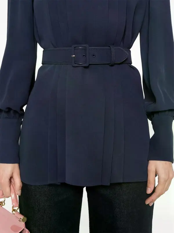 Valentino Garavani Cady Belted Blouse - Blue