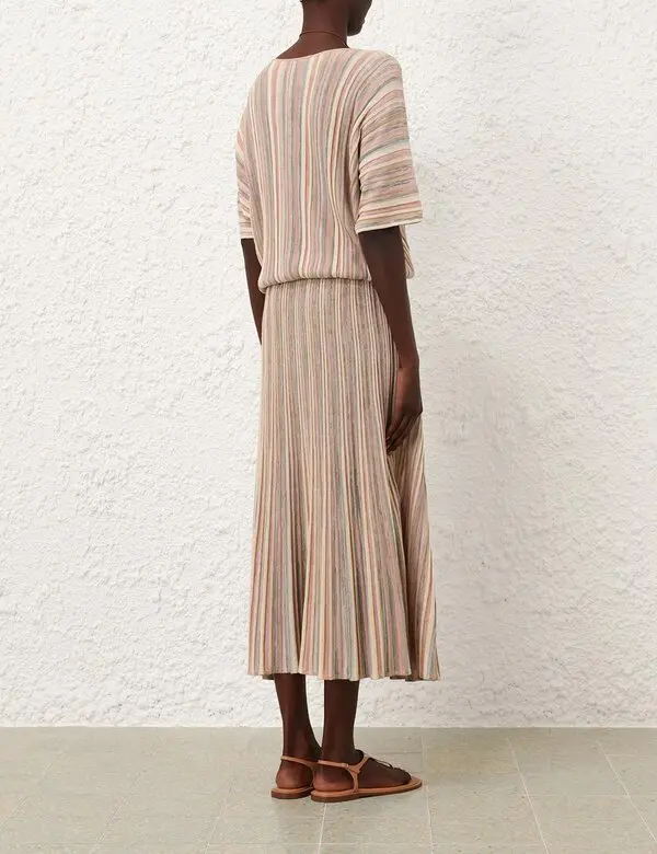 Zimmermann Illuminate Mouline Maxi Dress - Multi,Stripe | Editorialist