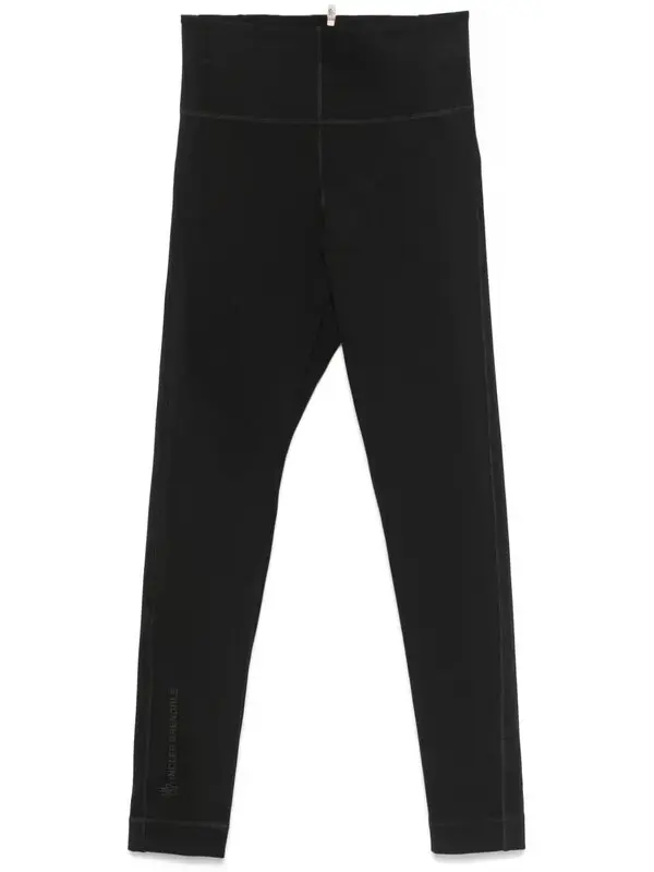 Moncler Technical-jersey Leggings - Black