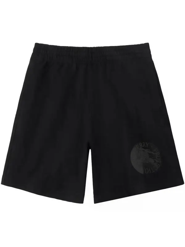 Burberry Equestrian Knight-print Shorts - Black