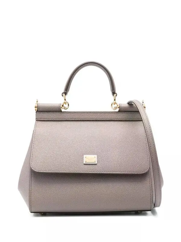 Dolce & Gabbana Small Sicily Leather Tote Bag - Brown