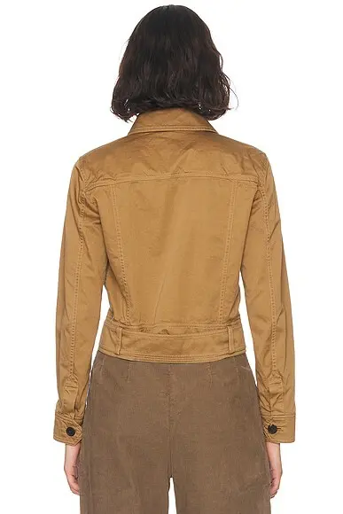 Saint Laurent Cropped Belted Jacket - Chatain