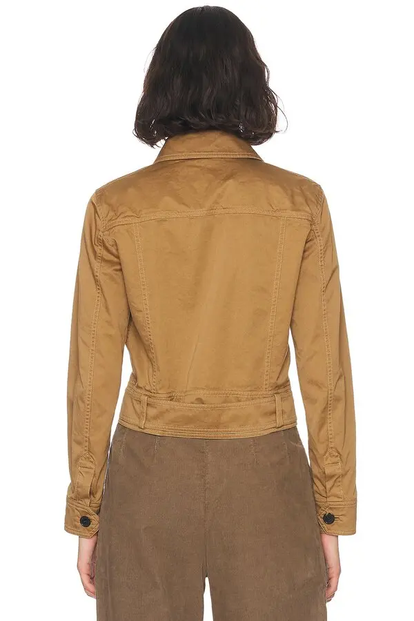 Saint Laurent Cropped Belted Jacket - Chatain