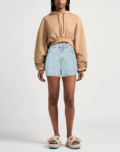 Gcds Logo Denim Shorts