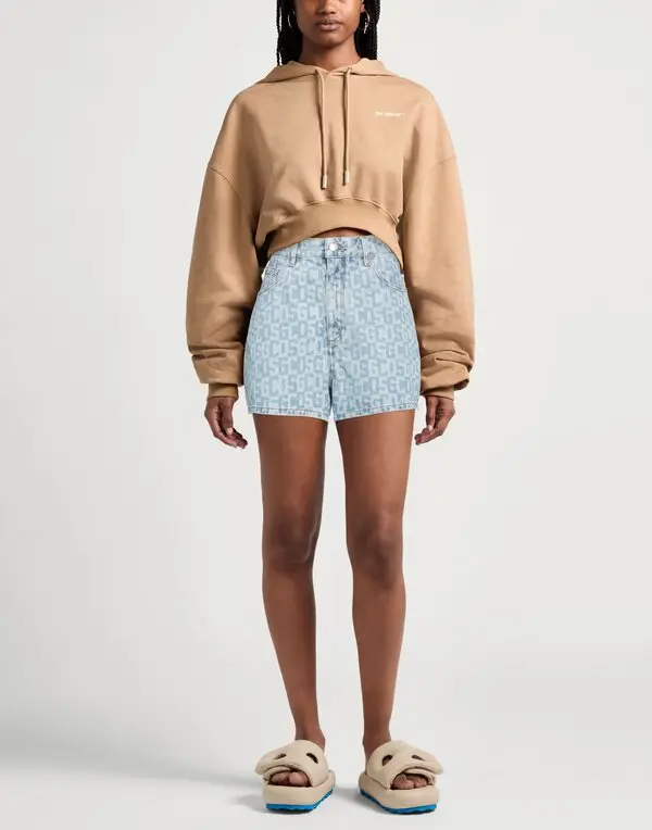 Gcds Logo Denim Shorts